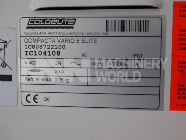Coldelite Compacta Vario 8 Elite '2-in-1' Ice Cream Machine - Machinery ...