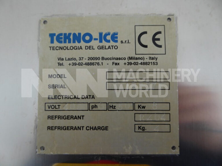 Tekno-Ice Teknofreeze FR 300 Ice Cream Continuous Freezer - Machinery World