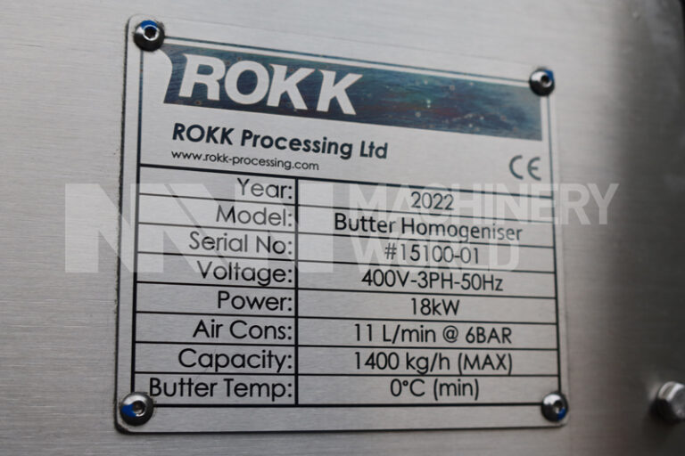ROKK Butter Homogeniser Reworker 'Brand new' - Machinery World