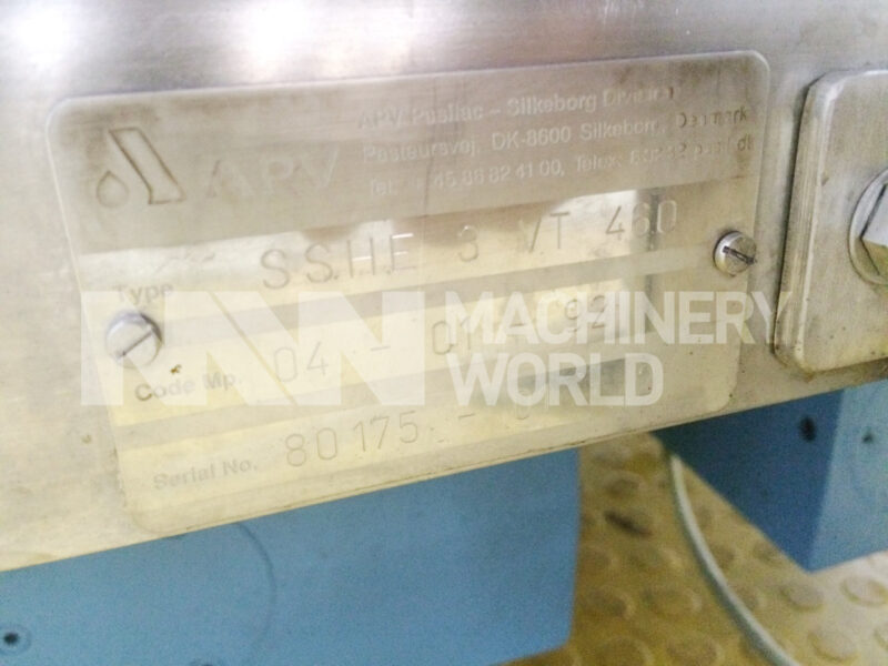APV SPX SSHE 3VT460 Scraped Surface Heat Exchanger - Machinery World