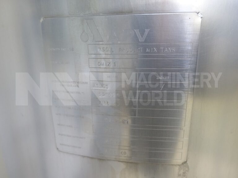 1,500 Ltr (750L+750L) APV Stainless Steel Tank Mix Plant with 7.5kw ...