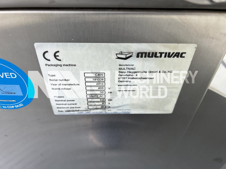 Multivac C400 Single Chamber Vacuum Packer Sealer - Machinery World