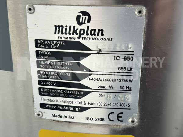 650 Ltr Milkplan MP Vertitank Open Type Milk Cooling Tank - Machinery World