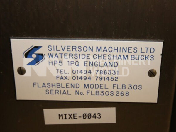 Silverson FLB30S Flashblend Powder-Liquid Inline High Shear Mixer ...