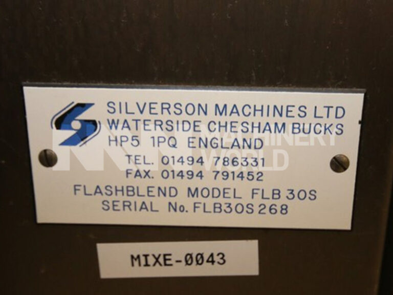 Silverson FLB30S Flashblend Powder-Liquid Inline High Shear Mixer ...